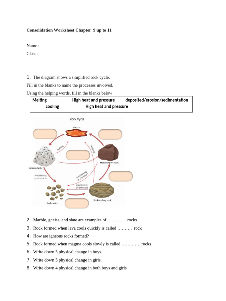 Consolidation Worksheet 9-11 | PDF | Foreign Language Studies | Science ...