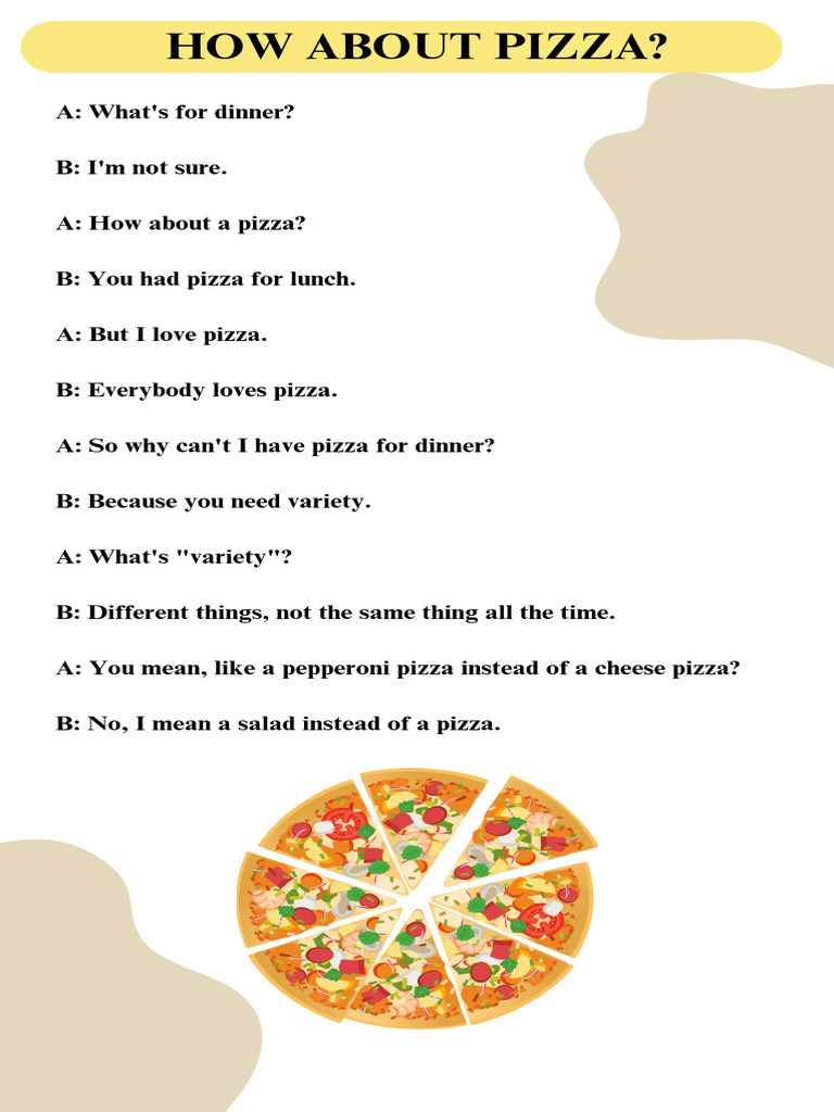 Dinner Choices: Pizza vs. Salad Debate | PDF