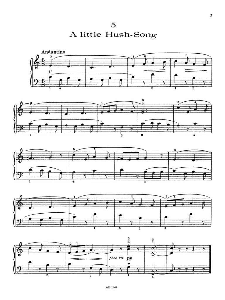 Dunhill A Little Hush-Song | PDF