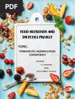 Food Consistency Guidelines | PDF | Salad | Breads