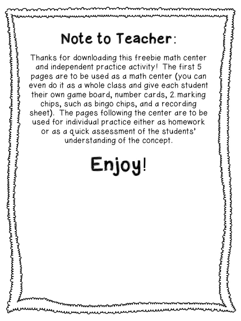 Rounding Math Center Activities | PDF