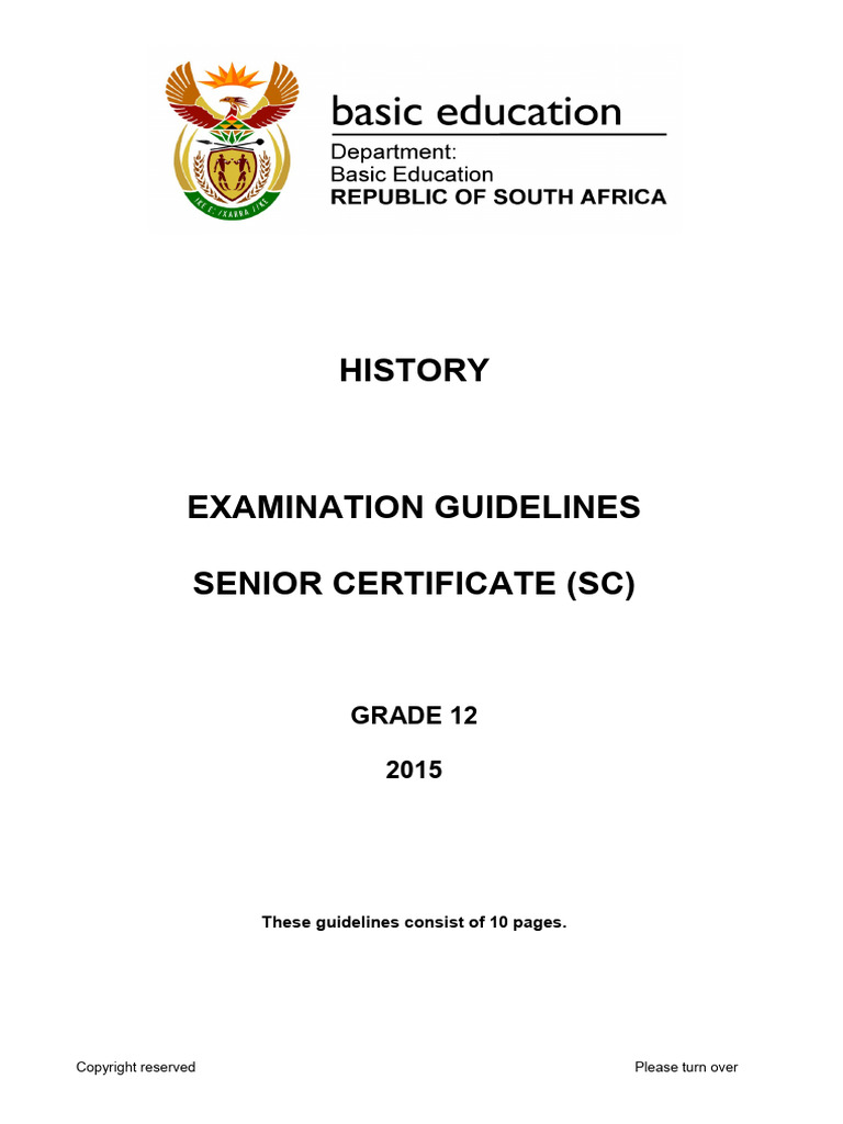 History GR 12 Exam Guidelines 2015 Eng | PDF | Essays | Cold War