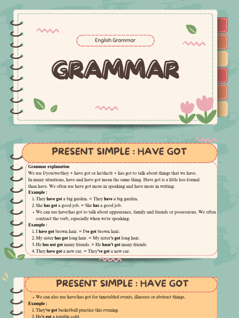 Grammar Present Simple. Have Got | PDF | Language Families | Linguistic ...