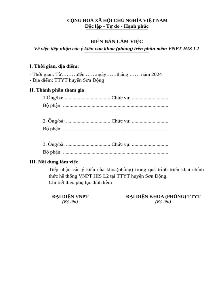 Ý kiến khoa phòng - LCK | PDF