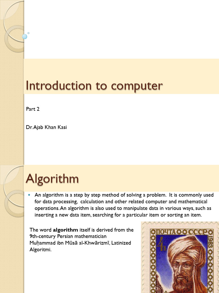 Introduction to computer Part 2 | PDF | Algorithms | Applied Mathematics