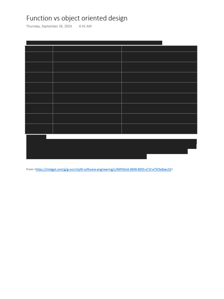 Function Vs Object Oriented Design | PDF | Computers | Technology ...