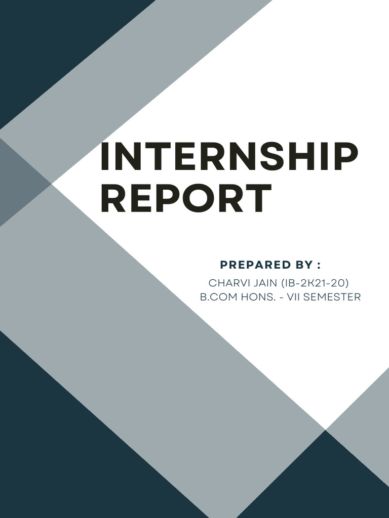 Internship Report 7th Sem | PDF