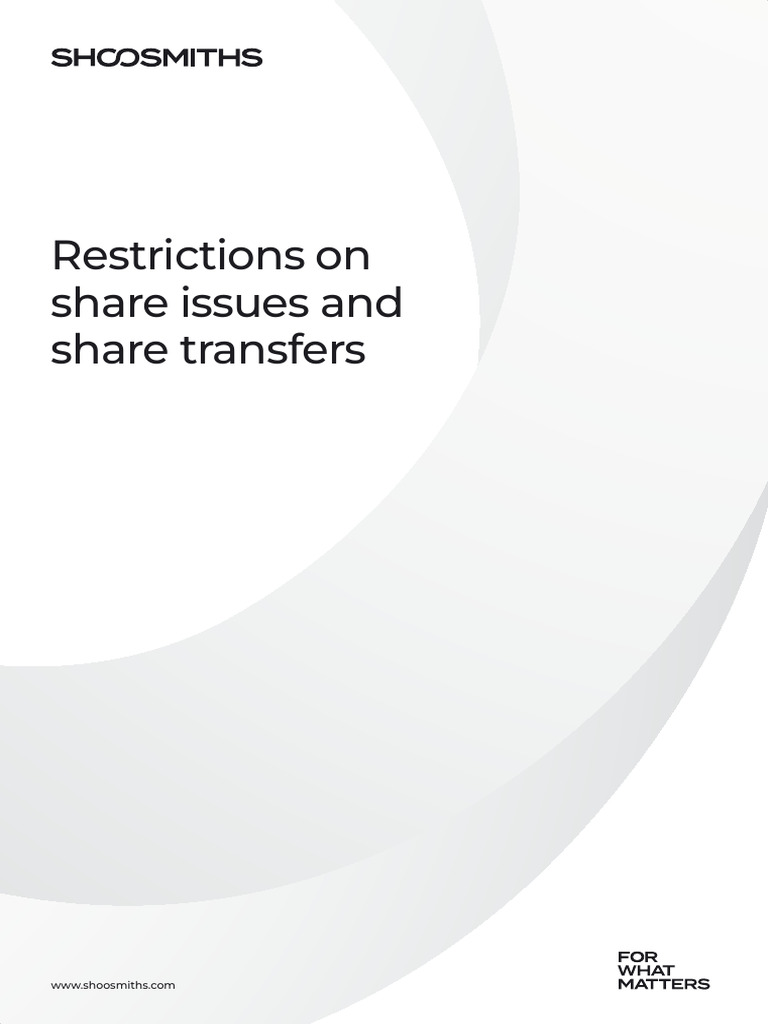 Share Issuance & Transfer Rights Explained | PDF | Share (Finance) | Stocks
