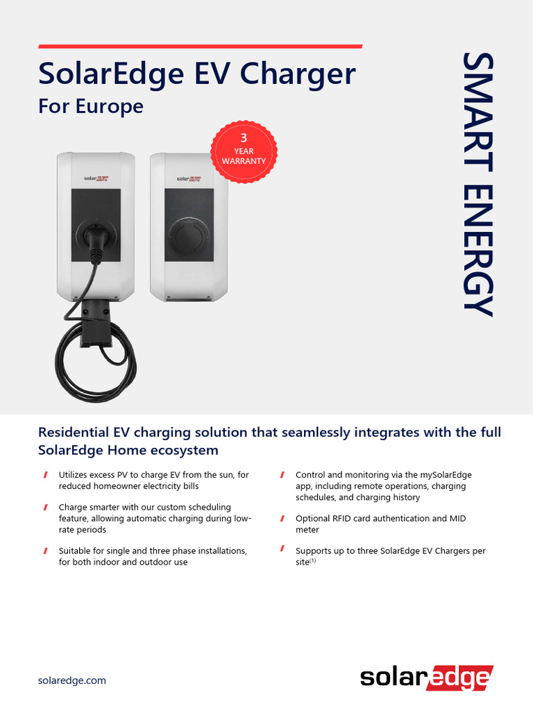Se Ev Charger Datasheet Eu | PDF | Alternating Current | Mains Electricity