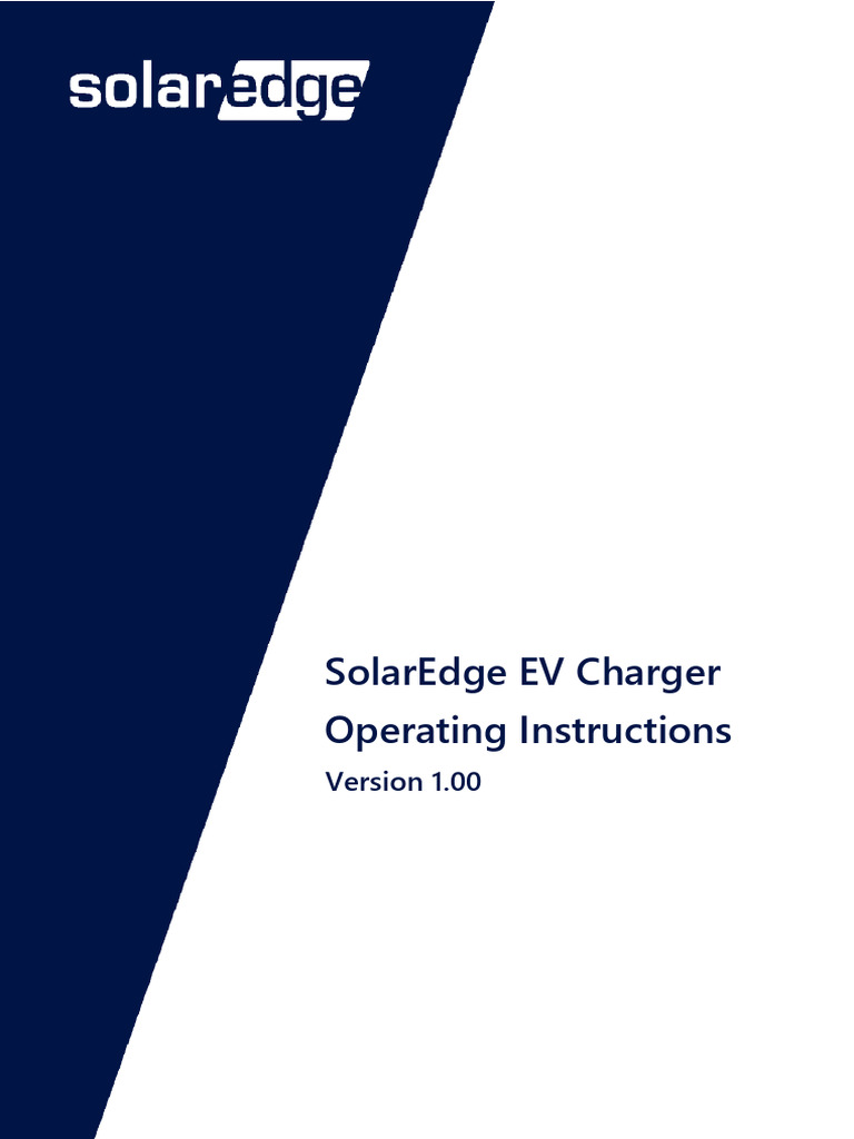 Se Ev Charger Operating Instructions Guide Eu | PDF | Electrical ...