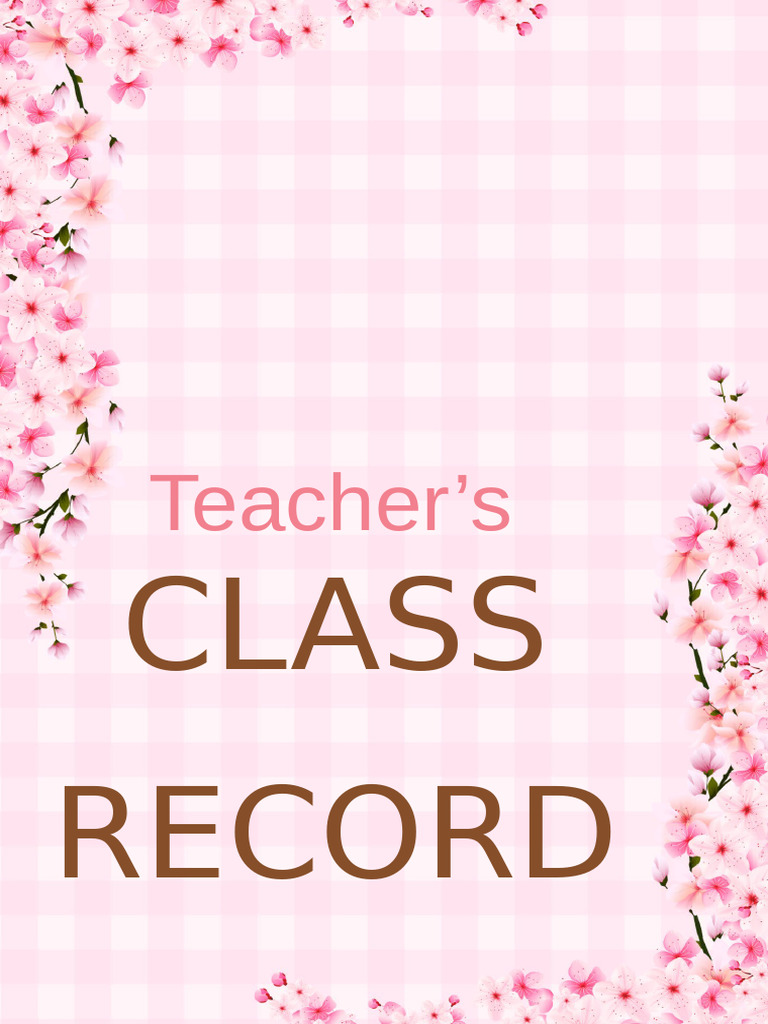 Pink Teachers Record Sheets 1 1 1 | PDF | Learning | Behavior Modification