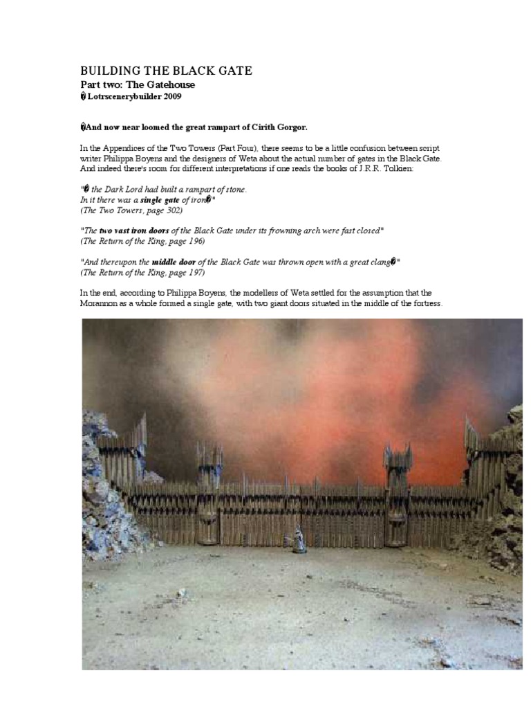 Build the Black Gate: Gatehouse Guide | PDF | Adhesive | Leisure