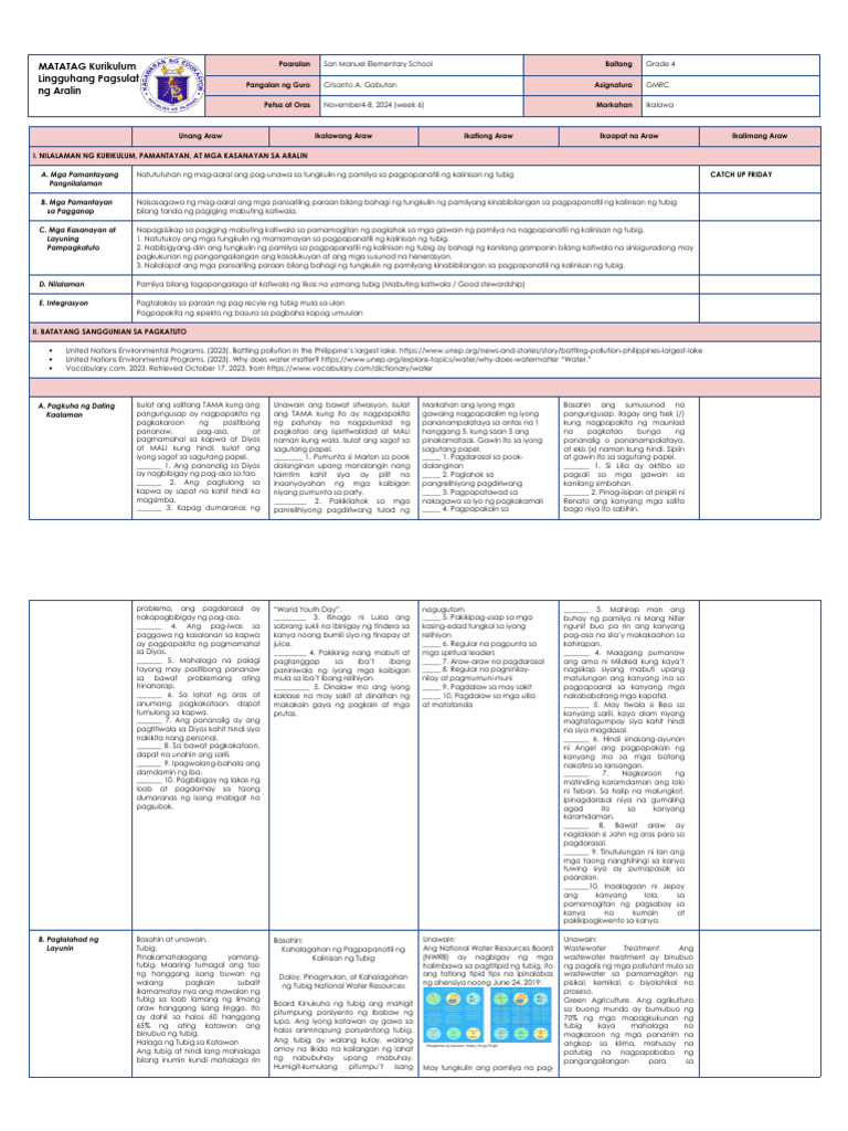GMRC4 Q2 W6 DLL | PDF