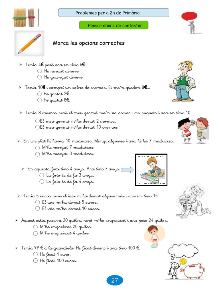 Problemes de 2n (Traduïts Pàg 27-32) | PDF