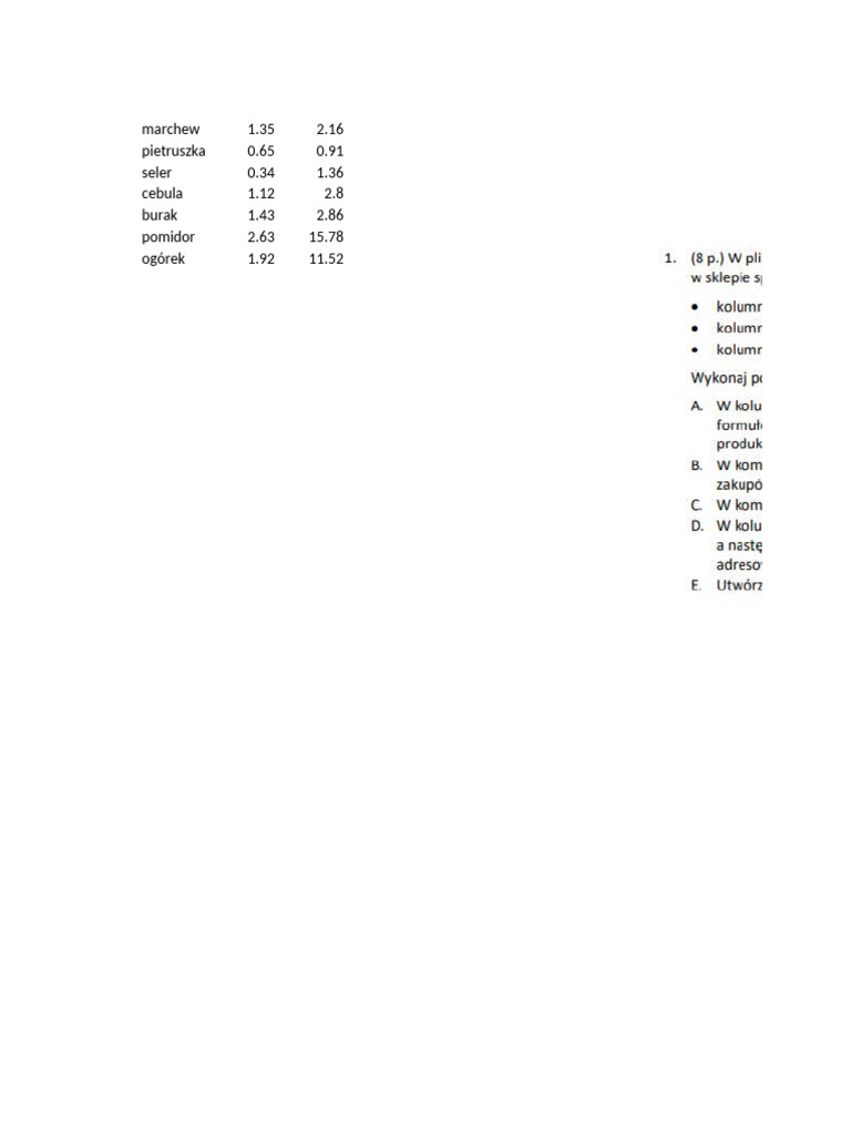 Sprawdzian kl8 | PDF
