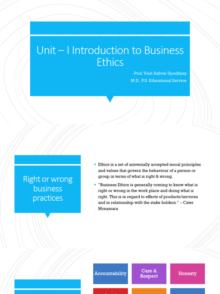 Business Ethics Module-1 | PDF | Business Ethics | Disciplines