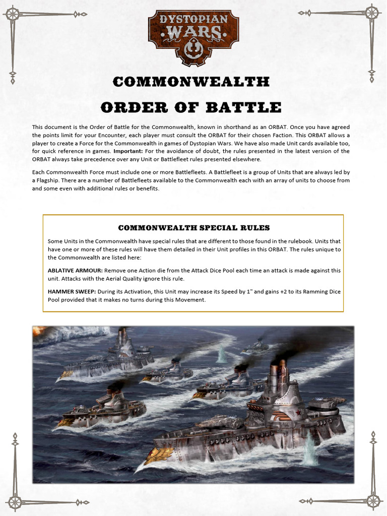 dw Commonwealth-ORBAT | PDF | Battleship | Artillery Battery