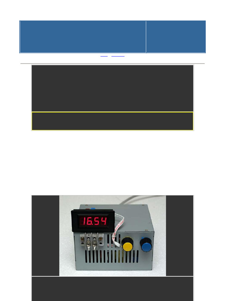 Convert ATX Power Supply to Lab SPS | PDF | Power Supply | Resistor