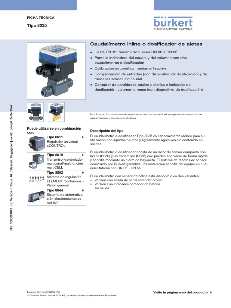 DS8035 Standard ES ES | PDF | Relé | Corriente continua
