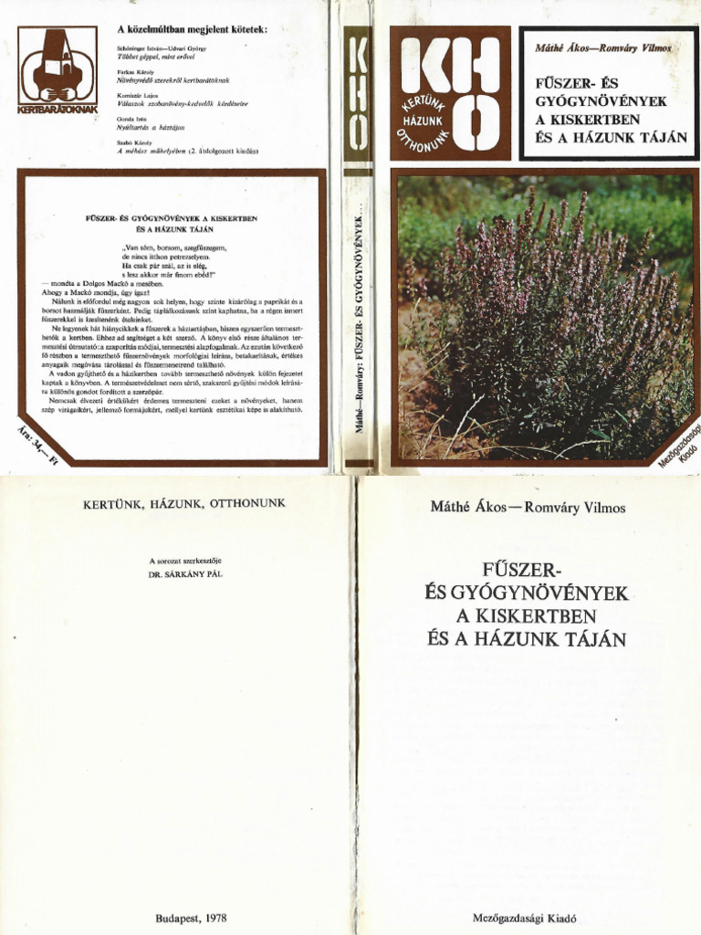 MATHE-ROMVARY - Fuszer Es Gyogynovenyek | PDF