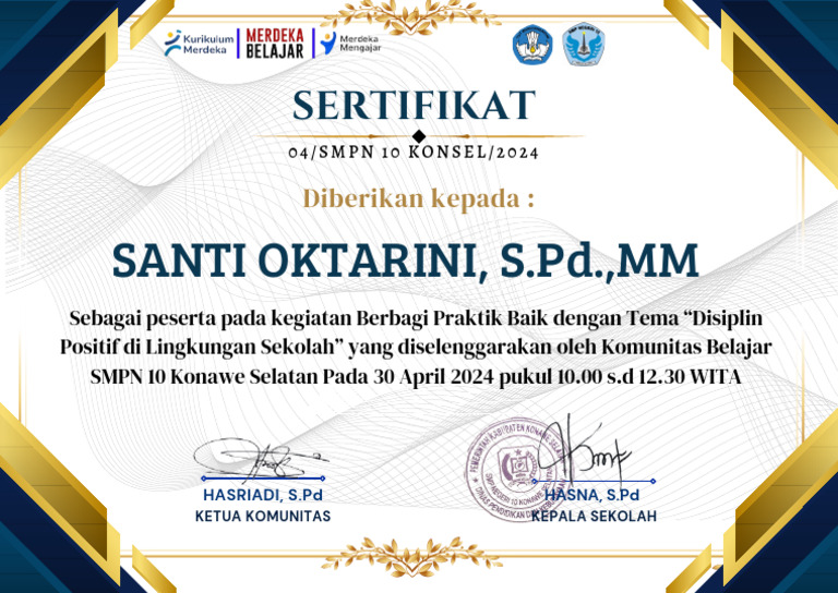 Sertifikat Kombel 1 | PDF | Kesehatan Holistik