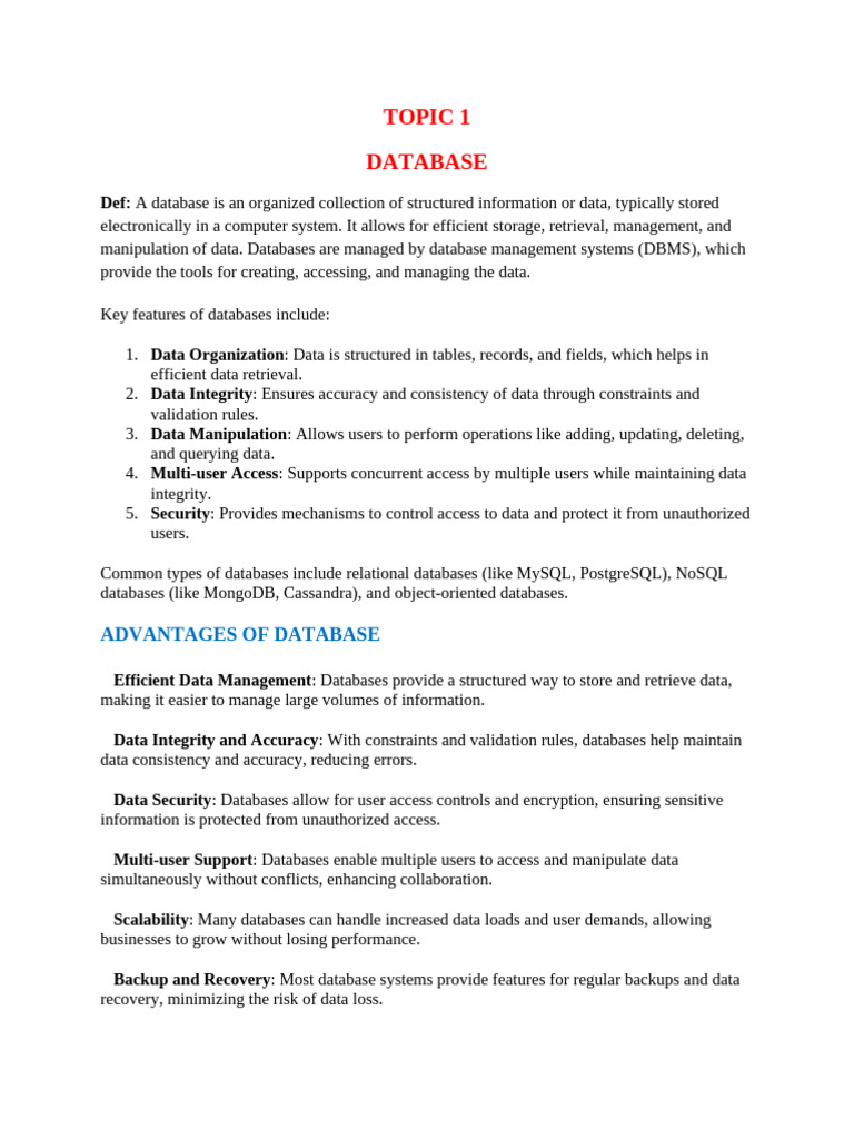 Ict Ii | PDF | Databases | Relational Database