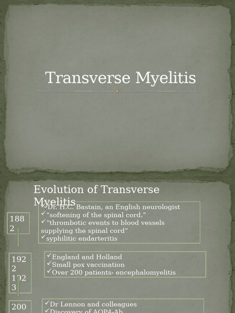 Understanding Transverse Myelitis Causes and Treatment | PDF | Spinal ...