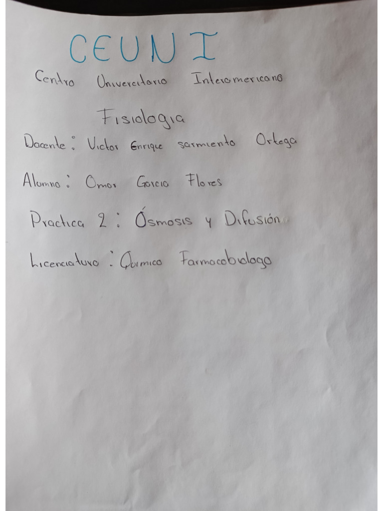 Osmosis y Difusion | PDF