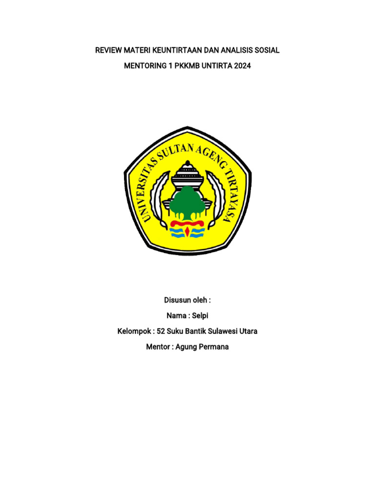 Materi PKKMB Untirta 2024 dan Analisis Sosial | PDF