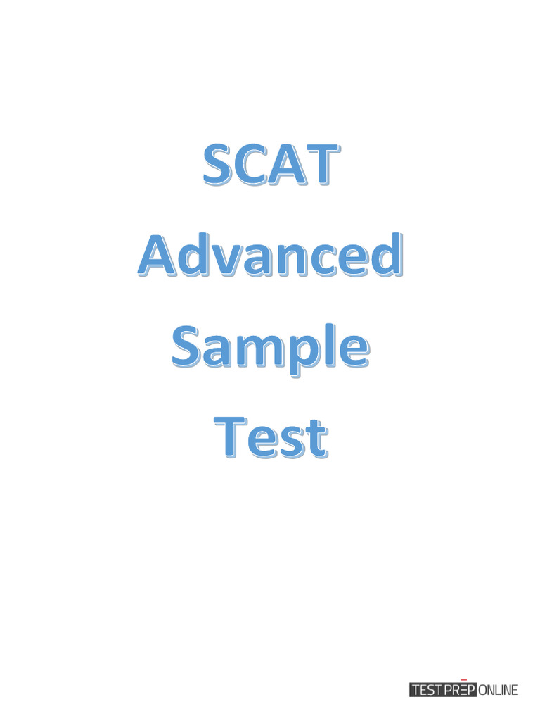 Scat Advanced Sample Test PDF 2 | PDF