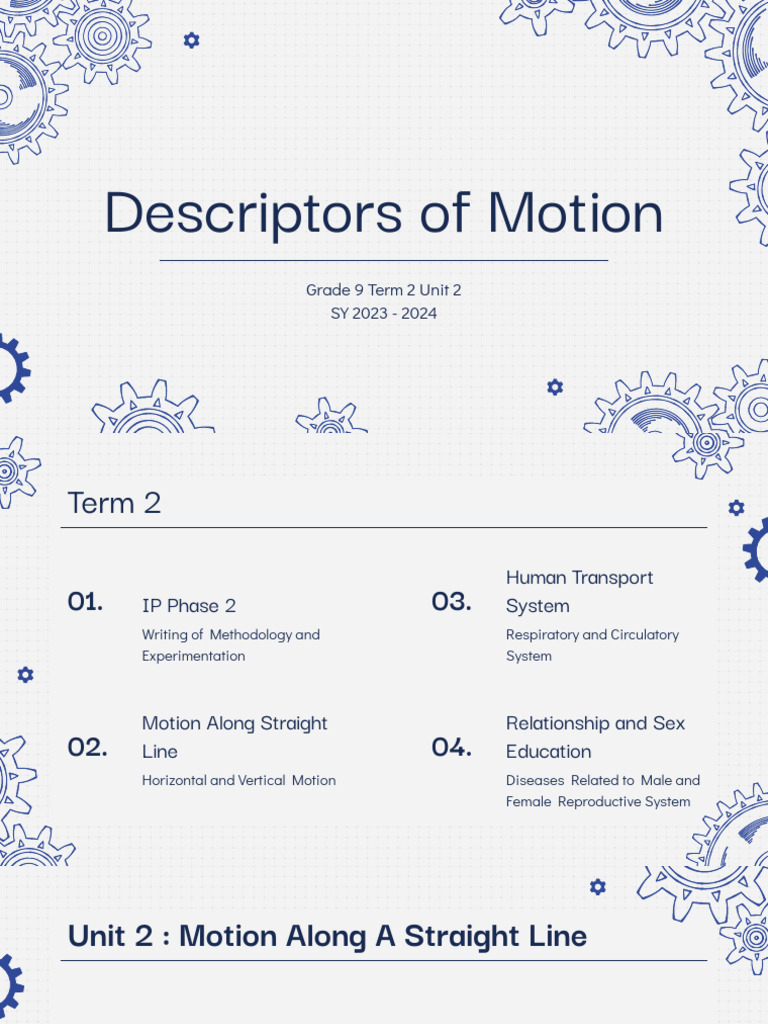 Introduction To Descriptors of Motion | PDF | Velocity | Speed