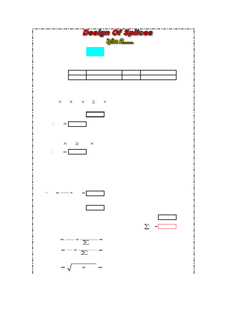 Design of Splices | PDF