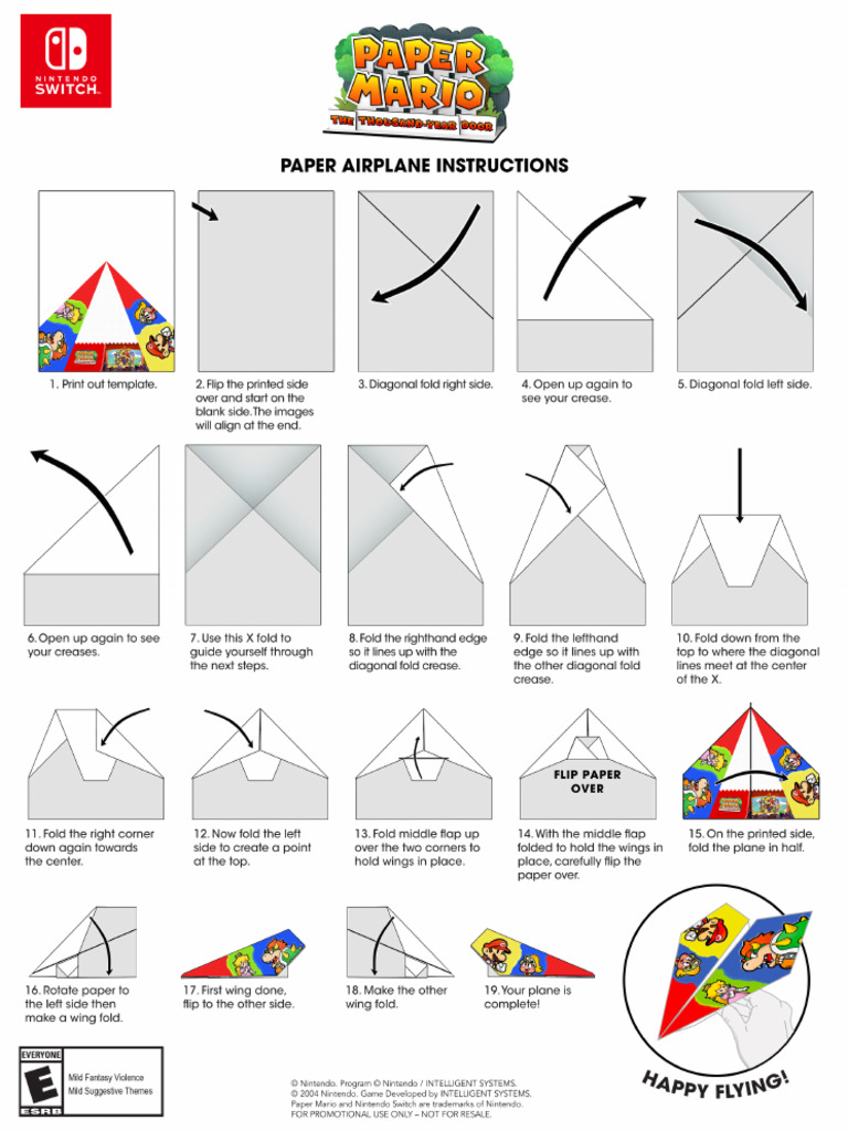 Paper Mario Paper Airplane | PDF