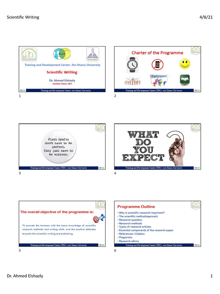 Scientific Writing - Handouts - Final | PDF | Experiment | Science