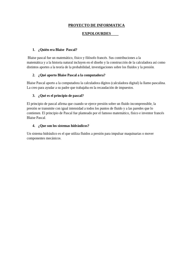 Proyecto de Informatica MC | PDF