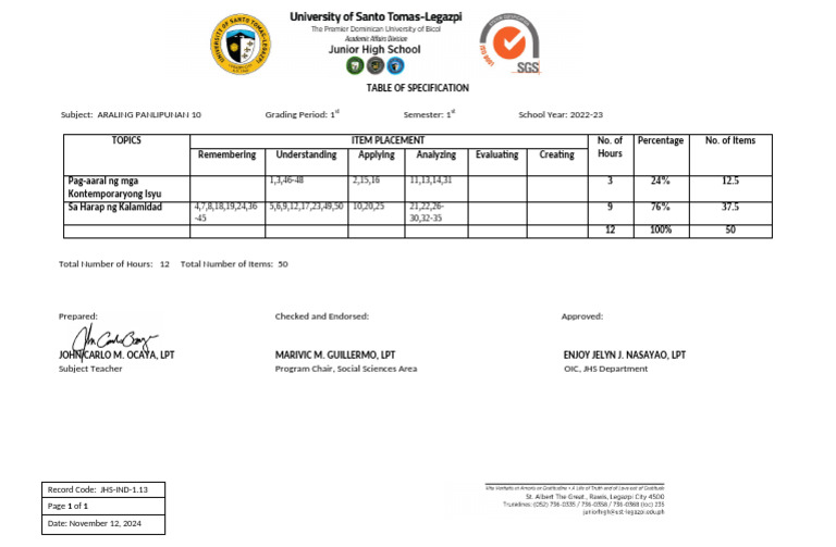 AP10-TOS-1st-Quarter | PDF