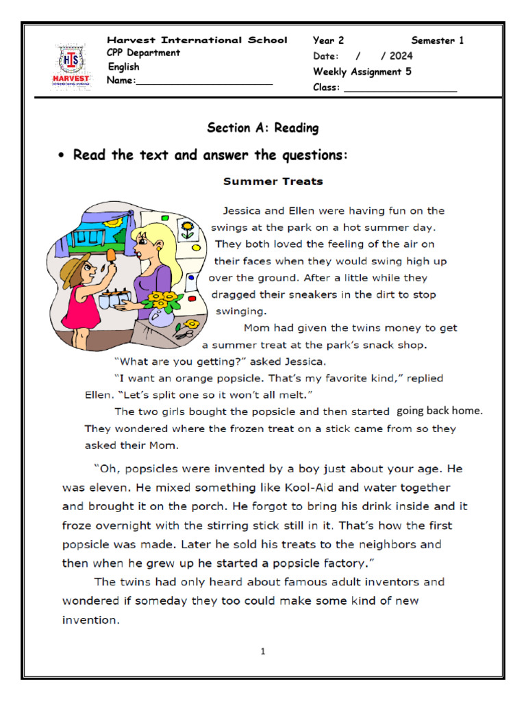 Read The Text and Answer The Questions:: Section A: Reading | PDF