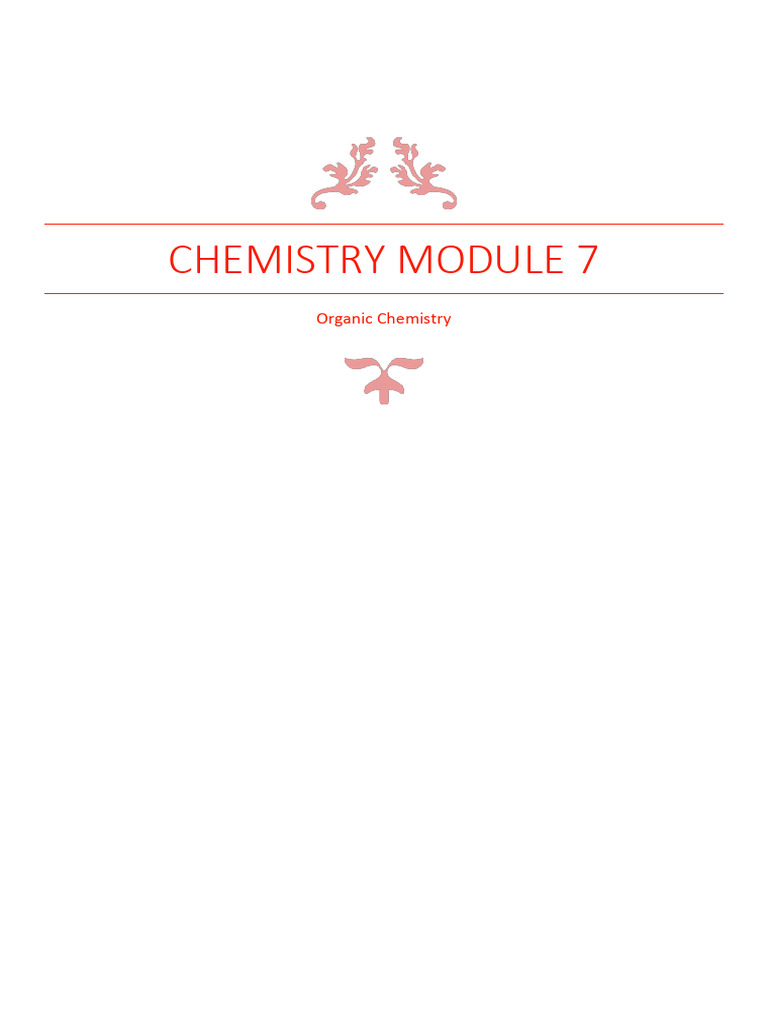 2020 CHE Chemistry Notes Module 7 8 1 66 | PDF | Alkene | Alkane