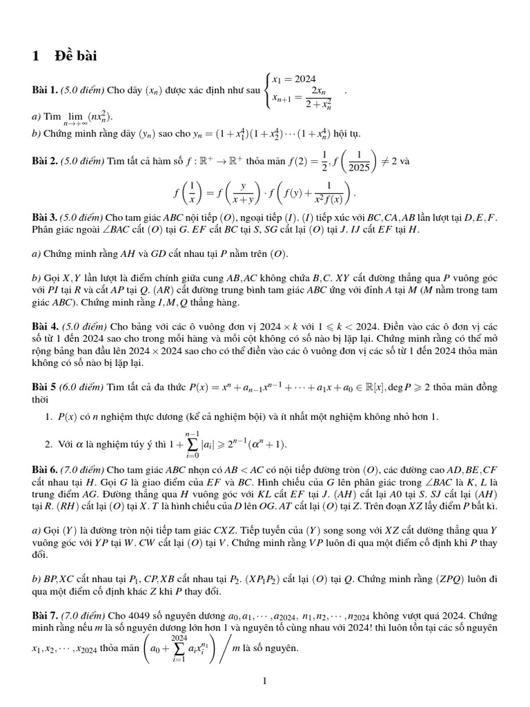 TST 2024 2025 | PDF
