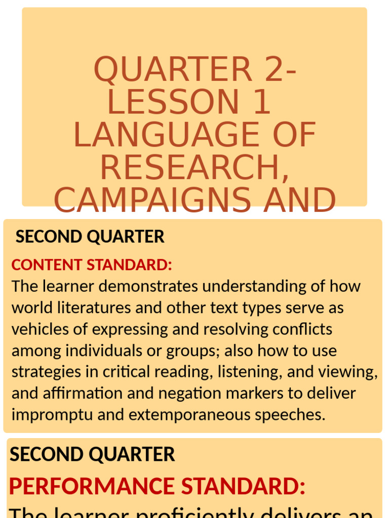 English 10 - Q2 - Lesson 1 - Language of Research | PDF | Narrative ...