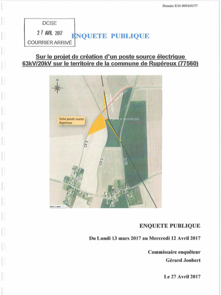 Poste Source Rupéreux - Rapport CE | PDF