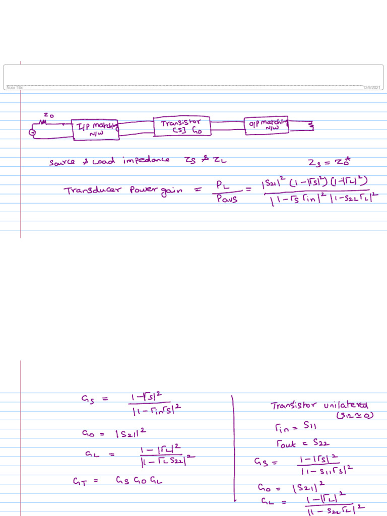 Microwave Amplifier Design - 1 | PDF