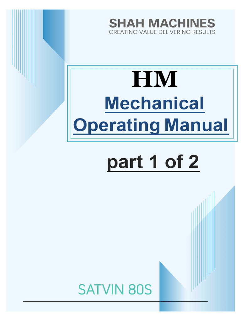 Mechanical Operating Manual Parts 1 & 2 | PDF | Computers | Technology ...