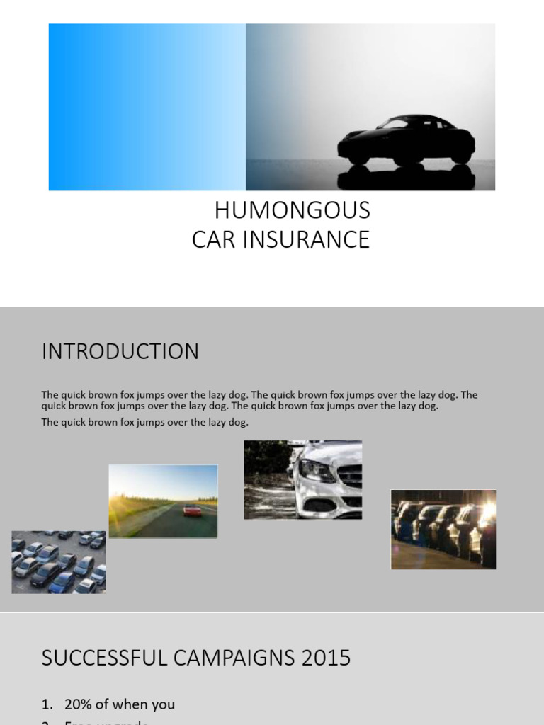 Humongous Car Insurance | PDF