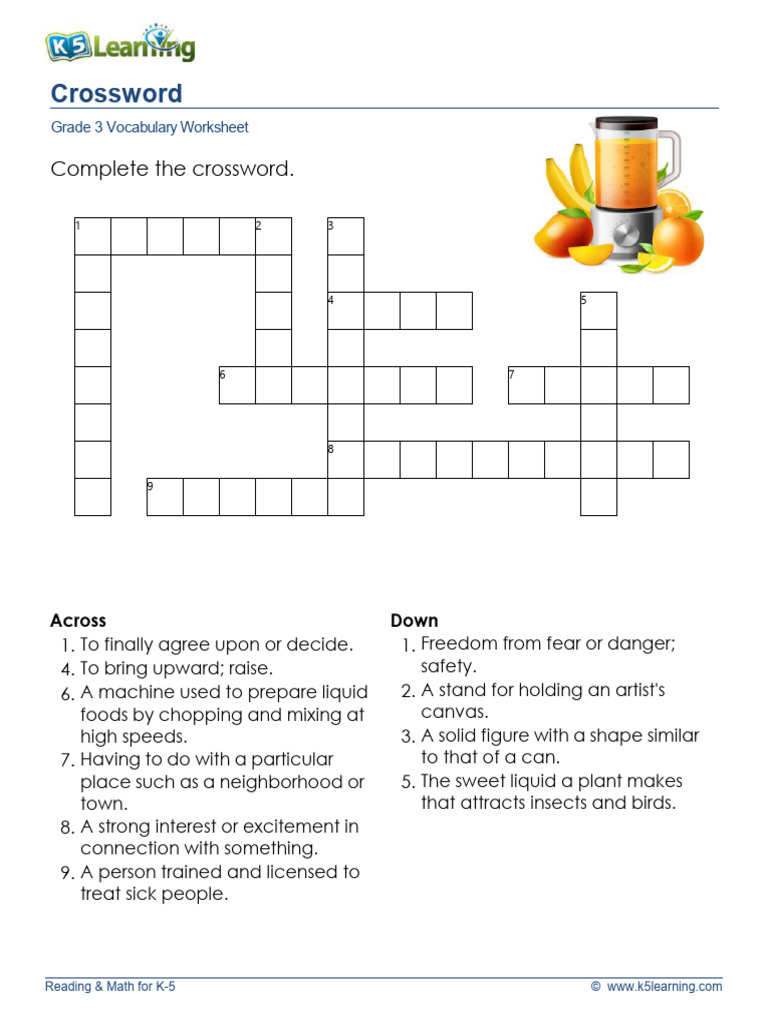 Grade-3-Crosswords-Puzzle Holiday | PDF