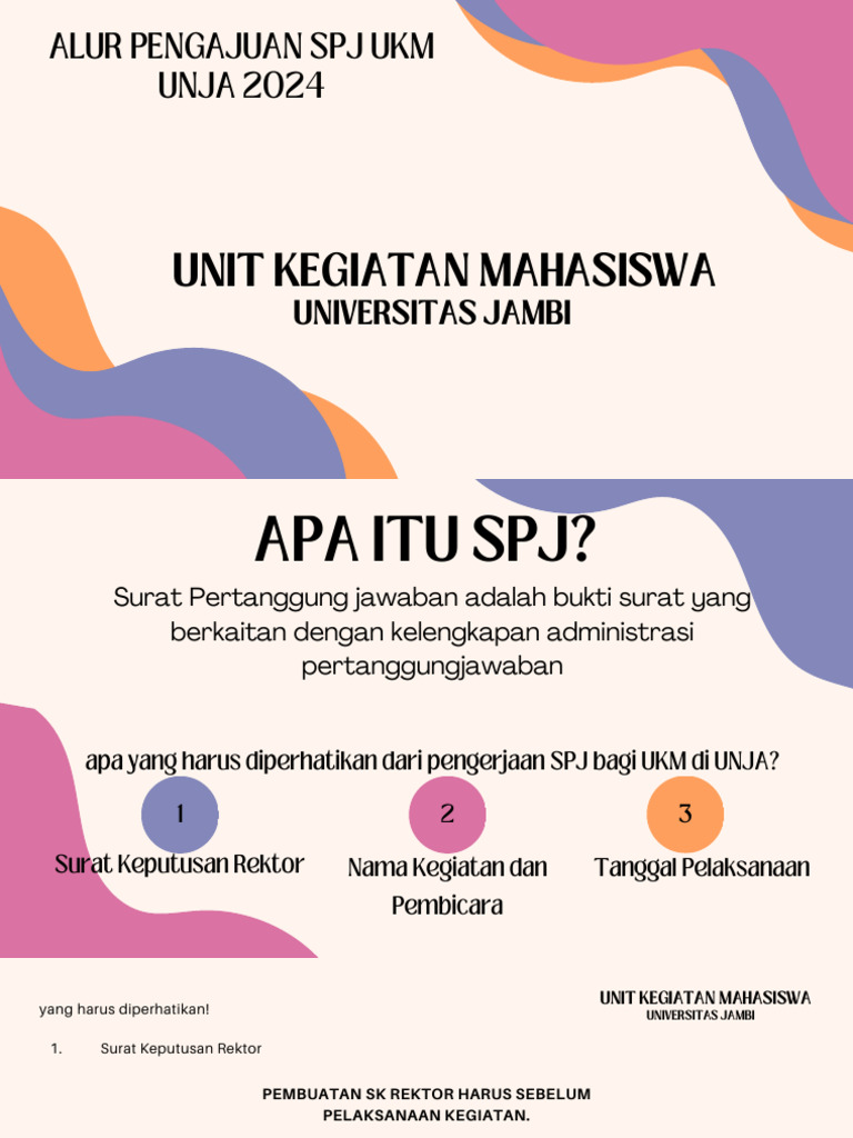 Panduan SPJ UKM UNJA 2024 | PDF