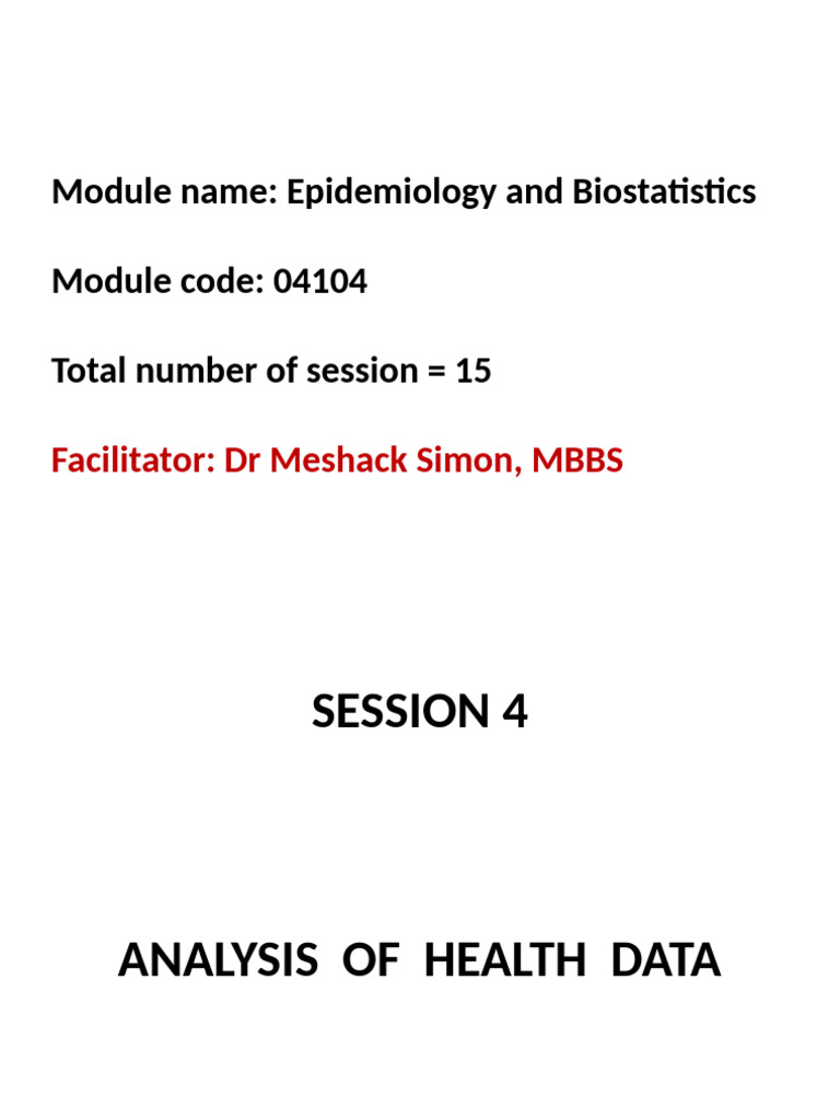 Session 4 Data Analysis | PDF | Data Analysis | Statistics