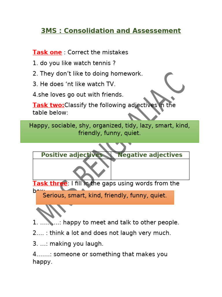 3MS Consolidation by Mrs. Benghalia | PDF | Linguistic Typology | Languages