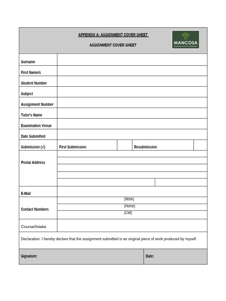 Assignment Cover Sheet | PDF | Recruitment | Human Resource Management