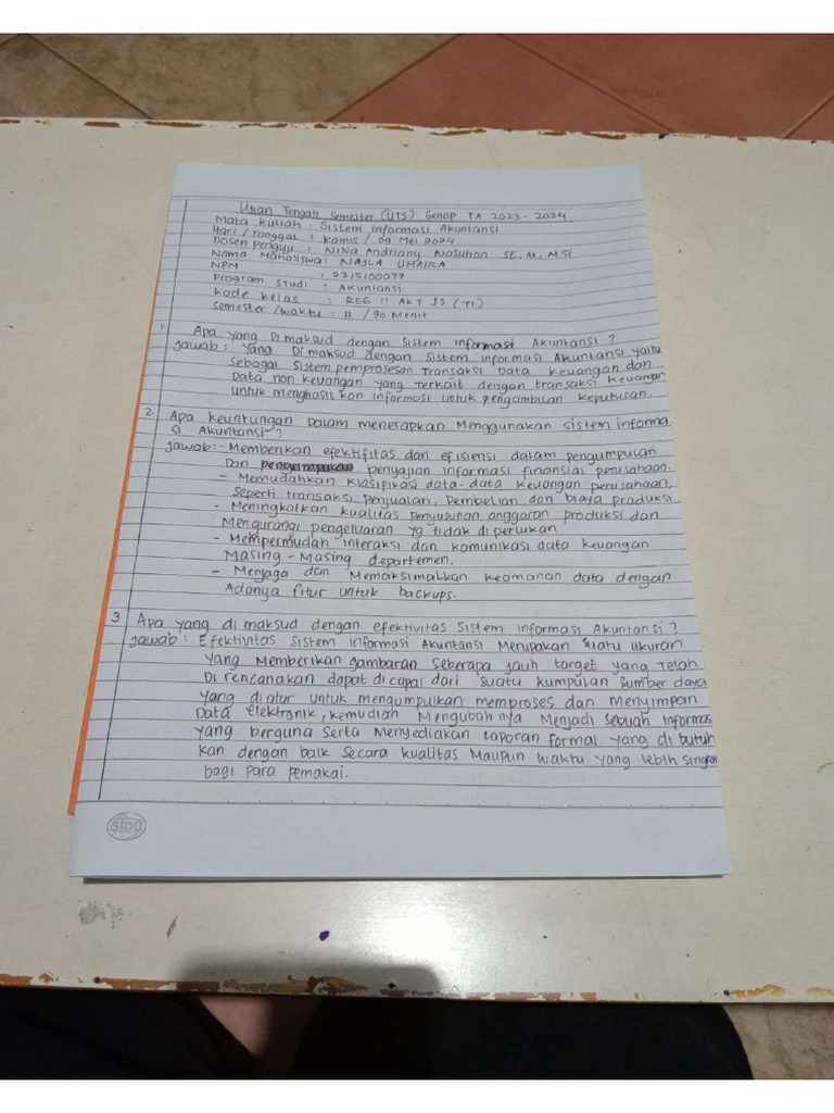 UTS - Najla Umaira | PDF